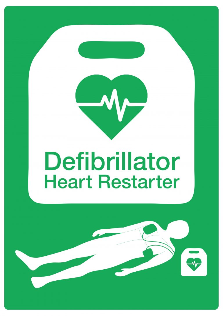 New AED Location Sign & Information Poster – LifeSaver Training